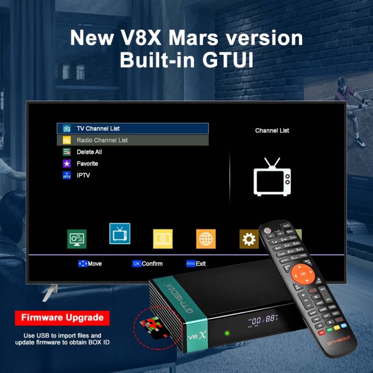 GTMEDIA V8X Mars Iptv Para Gtmedia V8x, DVB-S/S2/S2X, ACM/multi-stream ...
